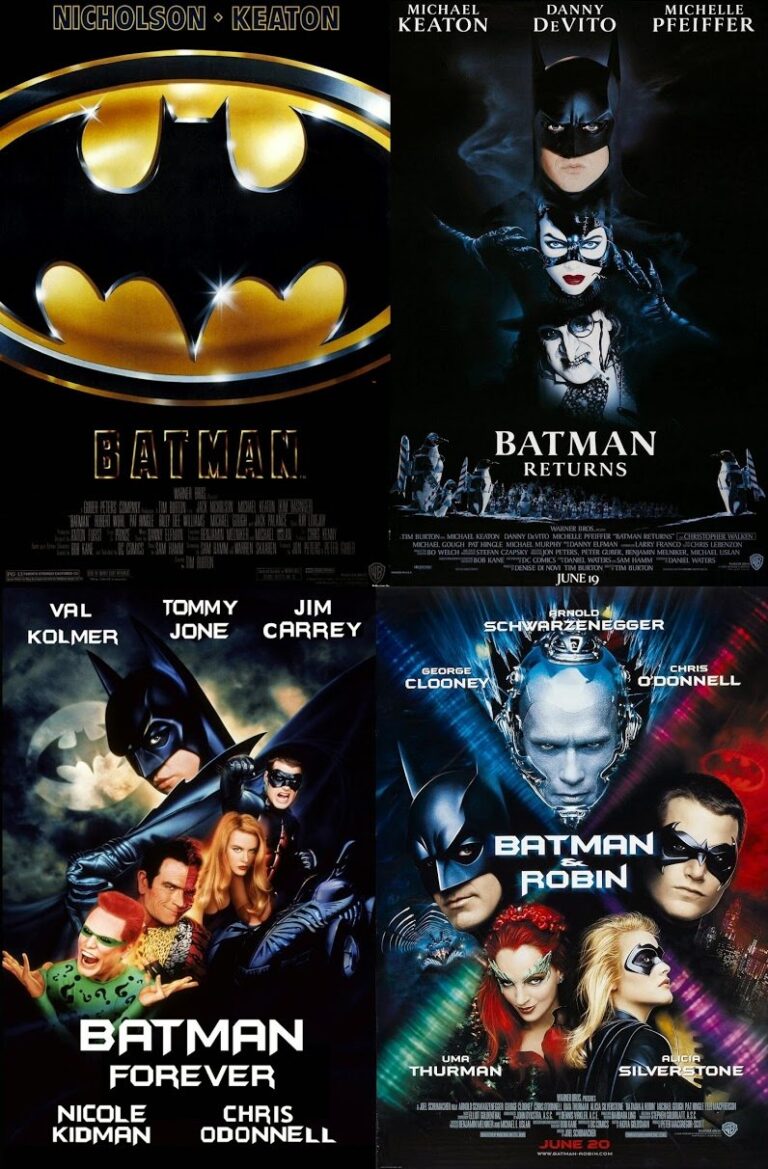 Original Batman Live Action Quadrology 4 films in continuty gothic vs ...