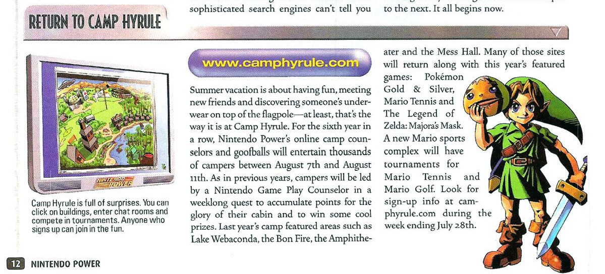 Camp Hyrule memories: The greatest virtual summer camp » MiscRave